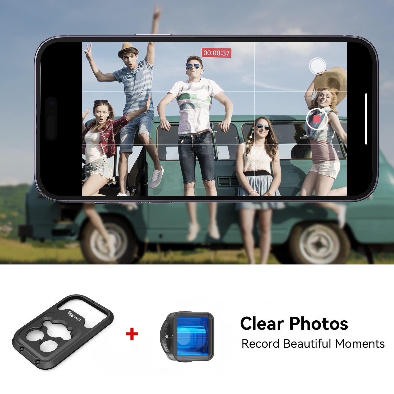SmallRig 17mm Threaded Lens Backplane for iPhone 14 Pro Max, Aluminum Alloy Lens Backplane Sturdy and Wear-Resistant, Lens Backplane Only for SmallRig Mobile Video Cage 4077 4078 4099