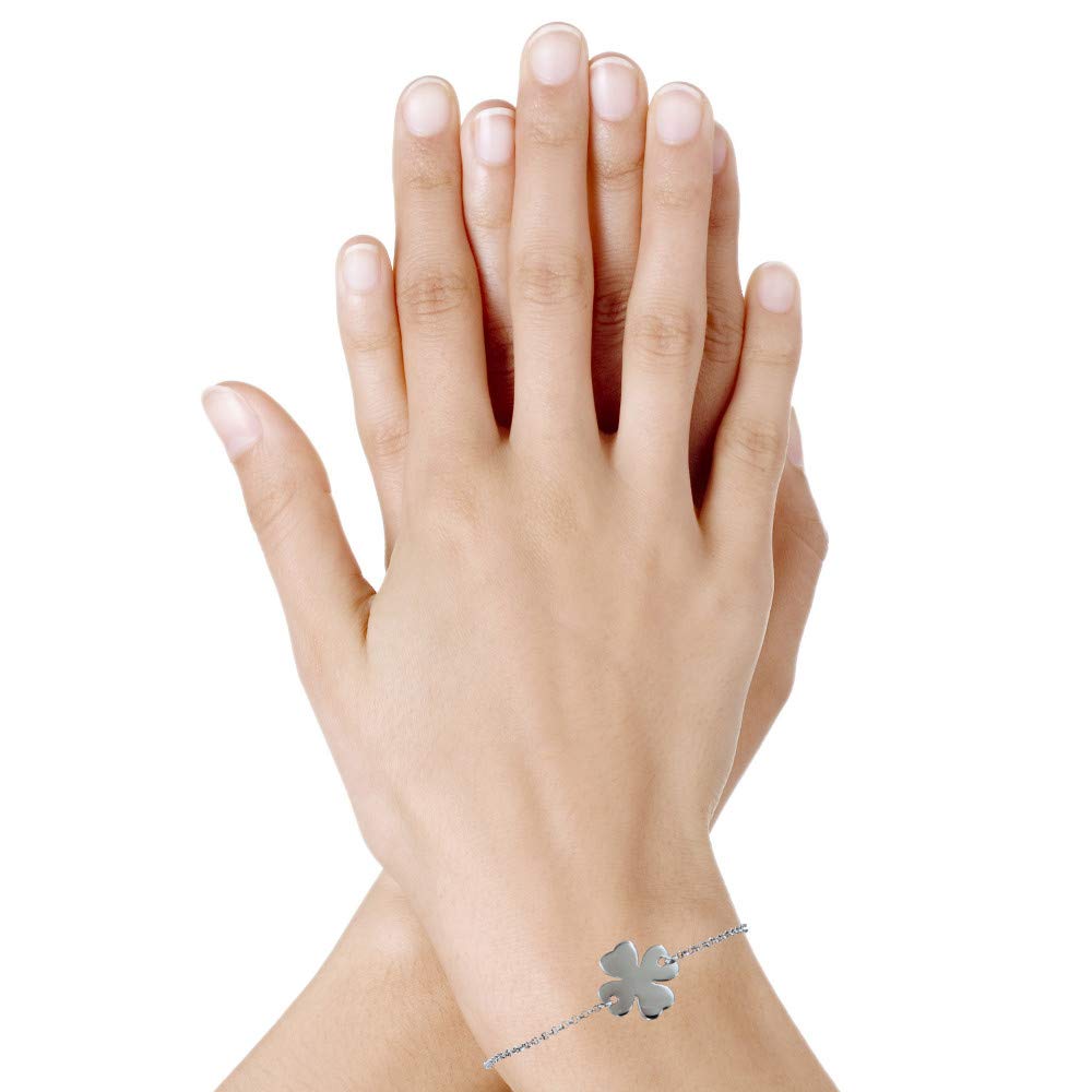 LES POULETTES JEWELS - Sterling Silver Lucky Clover Bracelet