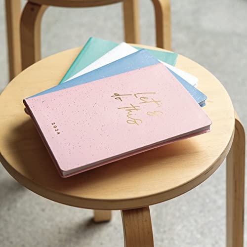 Letts of London Inspire Weekly/Monthly Planner, 12 Months, January to December, 2024, A5 Size, 8.25" x 5.875", Multilingual, Pink (C082021-24)