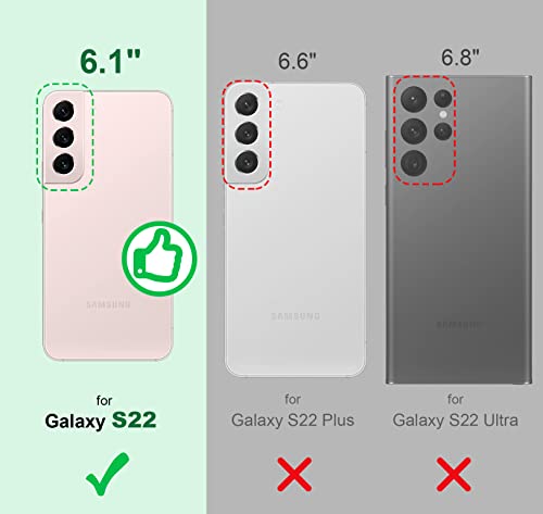 Silverback for Samsung Galaxy S22 Case Clear with Ring Kickstand, Protective Shock -Absorbing Bumper Shockproof Phone Case for Galaxy S22 -Clear