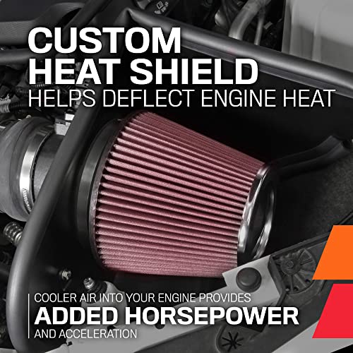 K&N Cold Air Intake Kit: Increase Acceleration & Engine Growl, Guaranteed to Increase Horsepower up to 12HP: Compatible with 3.7L, V6, 2015-2017 FORD (Mustang) 69-3536TTK