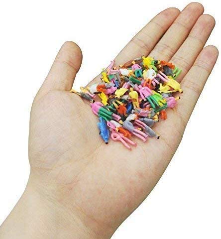 N/C 100 Pcs 1:100 HO Scale Models People Set, Hsxxf Tiny People Model People Hand Painted Figures DIY Resin Colorful Painted Mixed Seated Sitting Pose (1:100)