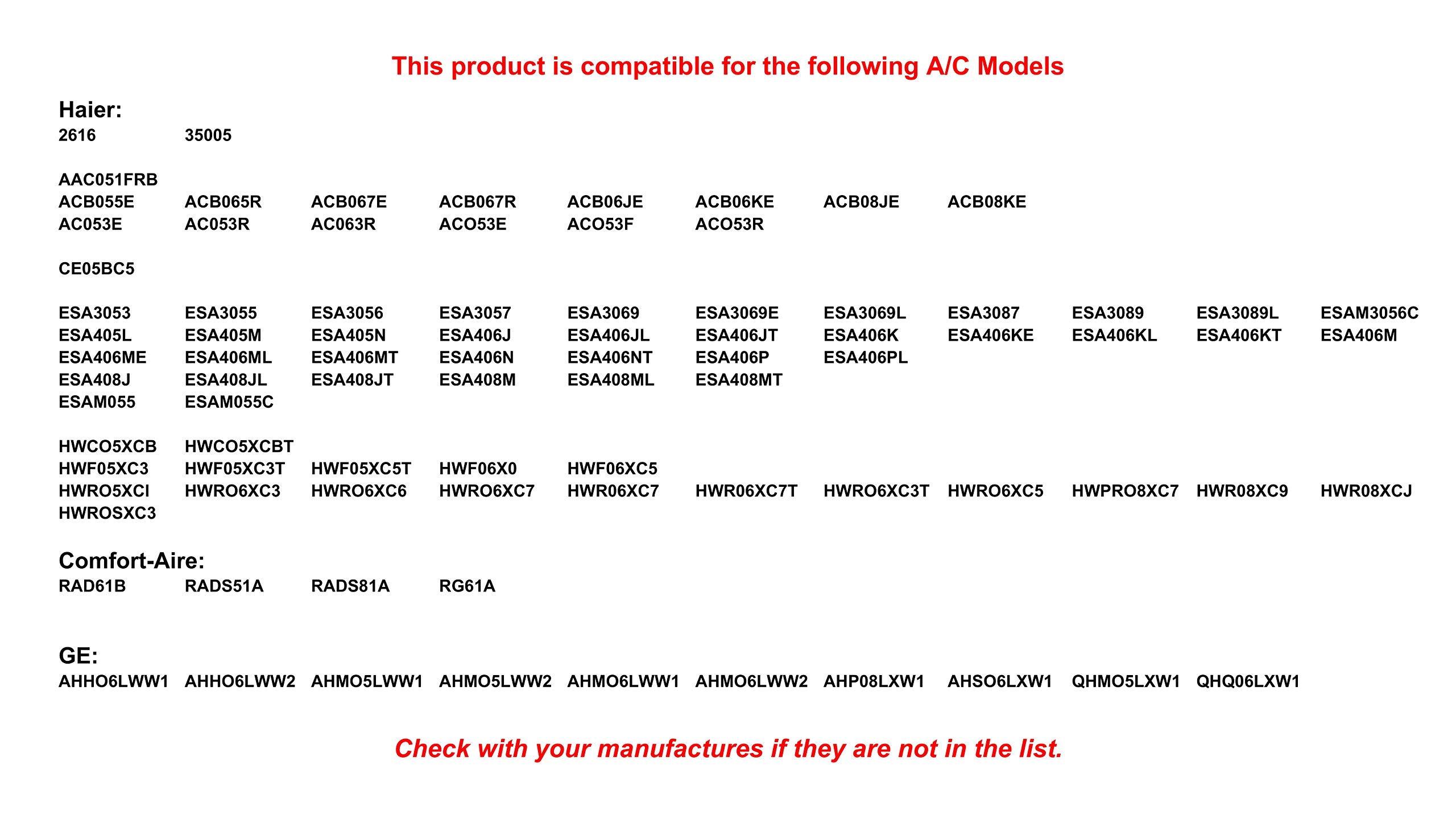 Just4Repair 1 pc Window air Conditioner Top Guide Rail 0010100639(AC-3300-14)