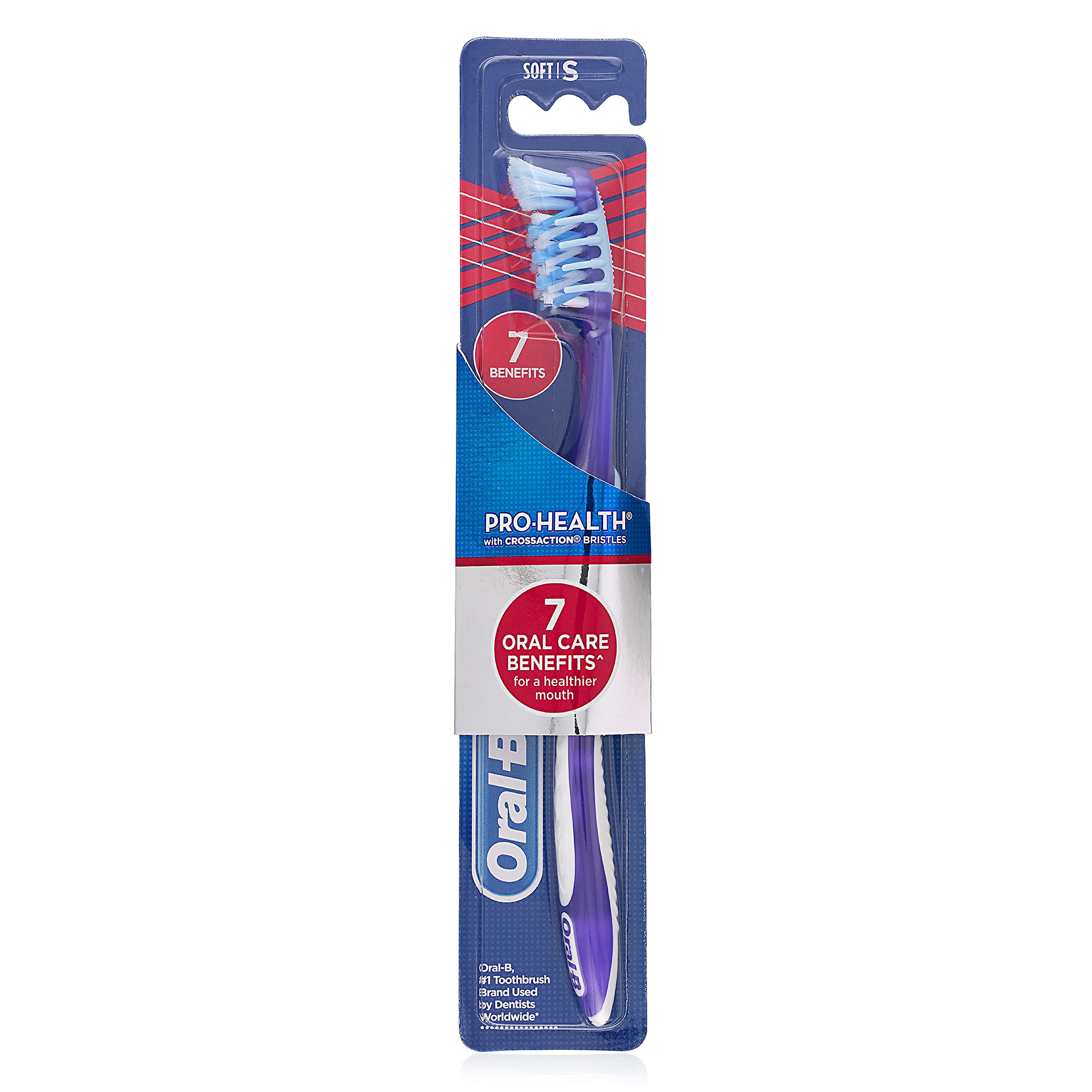 Oral7 Oral-B Pro-Health 7 Benefits All-in-One Toothbrush, Soft - Pack of 3