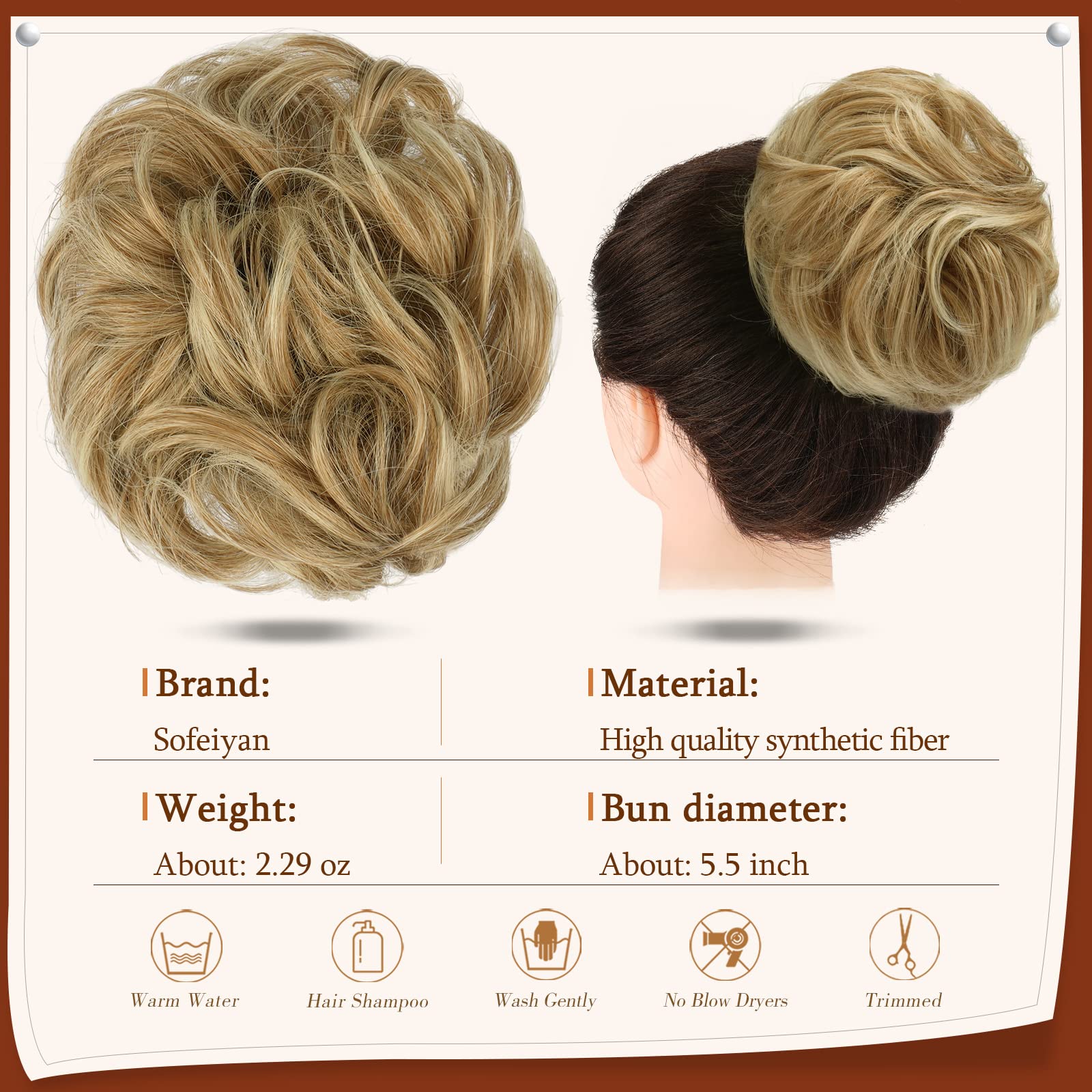 SOFEIYAN CTousled Updo Hair Extensions Scrunchie Hairpiece
