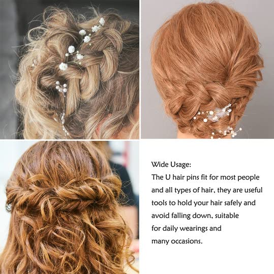 U Shaped Hair Pins,200Pcs 6cm Bun Hair Pins with Storage Box by PEOUWNES, Brown