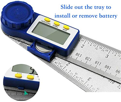 Suncala Digital Angle Finder Protractor with Zeroing and Locking Function, 7-Inch Stainless Steel Angle Finder Ruler