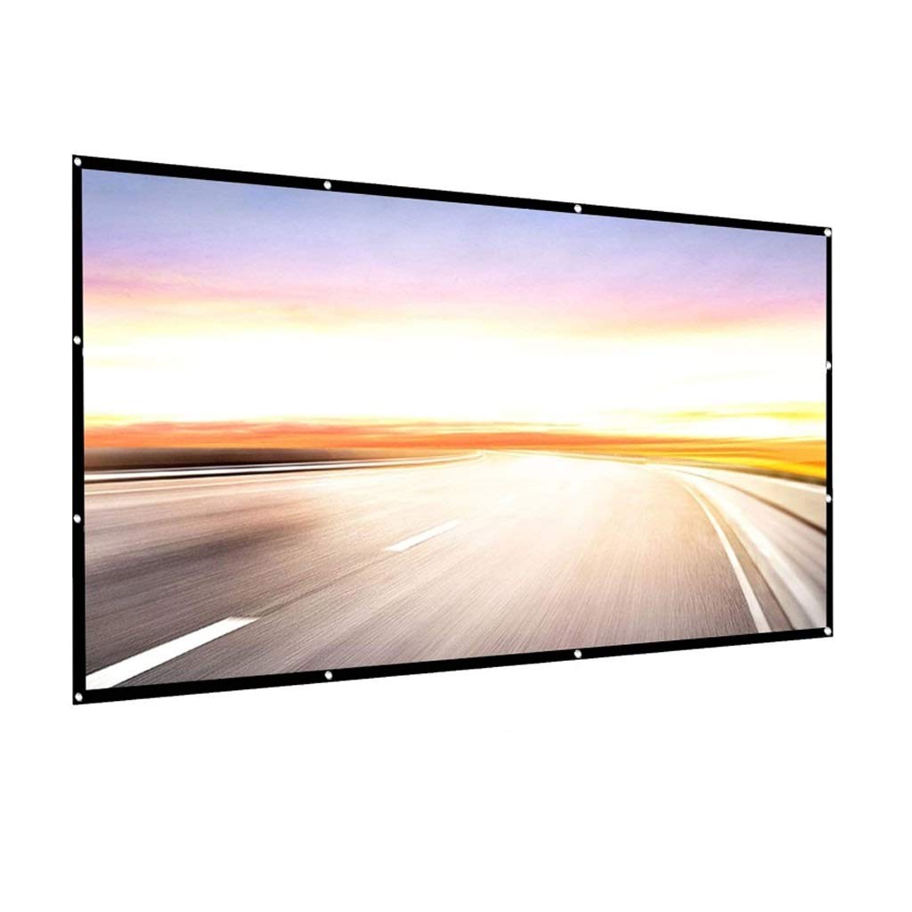 KXDTZ Projector Screen 150 inch 16:9 Foldable Anti-Crease Portable Projection Movies 1080P Full High Definition