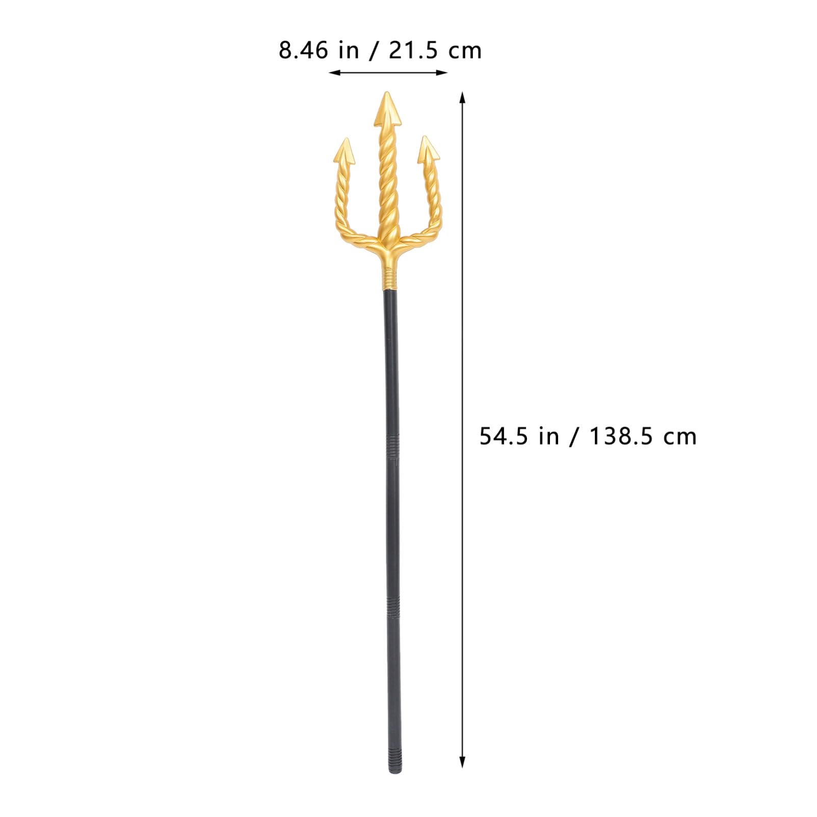 MAGICLULU 1Pcs King Trident Costume Halloween Gold Trident Prop for Masquerade Party Favors