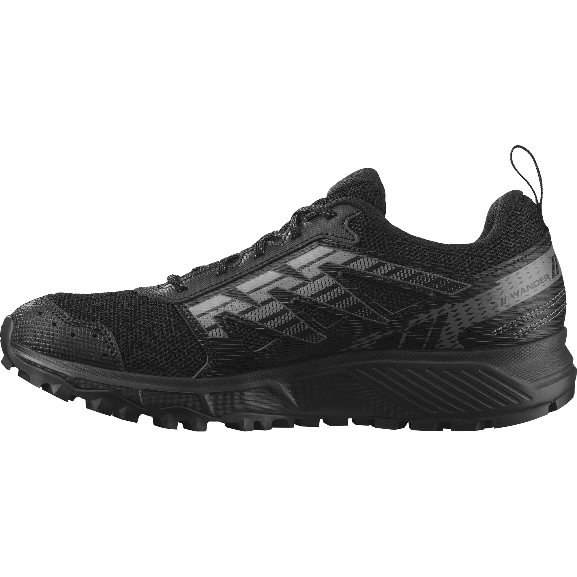 Salomon Mens Wander Trail Running Shoe, Black, 9.5 US