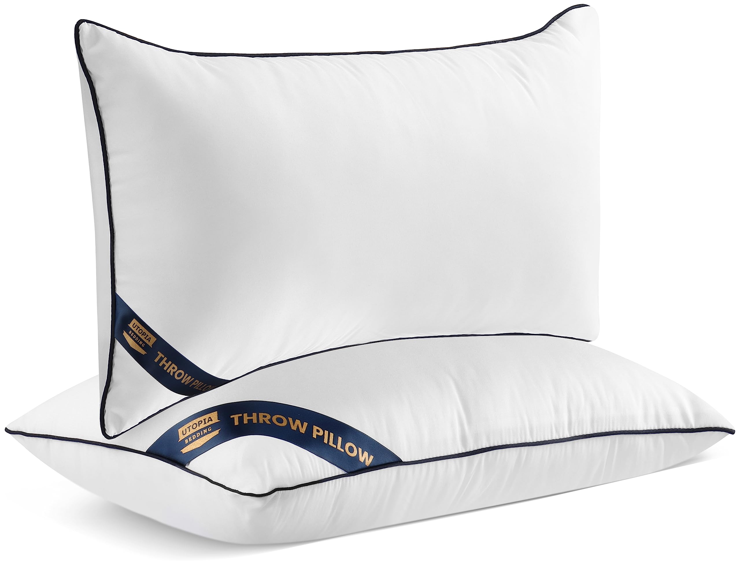 Utopia Bedding Throw Pillow Inserts (Pack of 4, White), 12 x 20 Inches Decorative Indoor Pillows for Sofa, Bed, Couch, Cushion Sham Stuffer