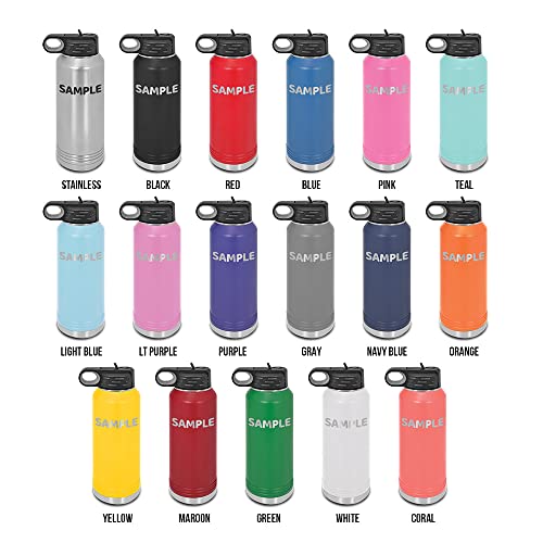 Wisconsin Home Laser Engraved Water Bottle Customizable Polar Camel Stainless Steel with Straw - State Shaped WI Love Red 32 oz