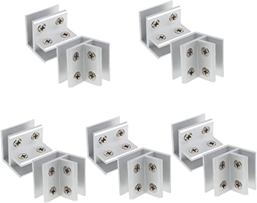 Shelf Brackets wall Shelves 8 pcs Accessories Holder Supports Door Glass Shelf Mount Balustrade Fixing Panel Angled Adjustable Degrees Handrail Alloy Pegs Cupboard Bracket Support Clip Brace Staircase