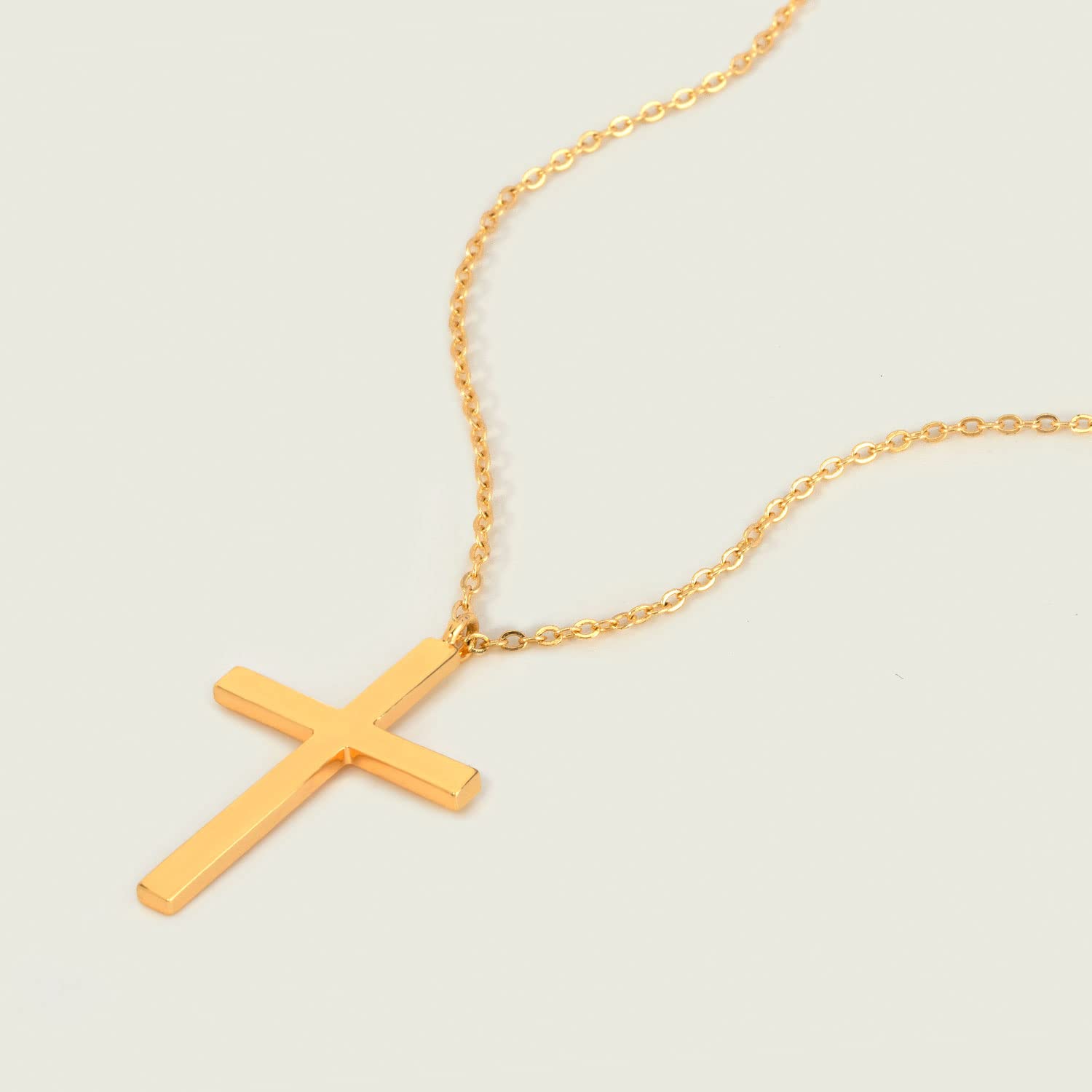 MEVECCO Dainty Gold Cross Necklace for Women,14K Gold Plated Cute Tiny Faith/Crucifix Religious Delicate Minimalist Necklace