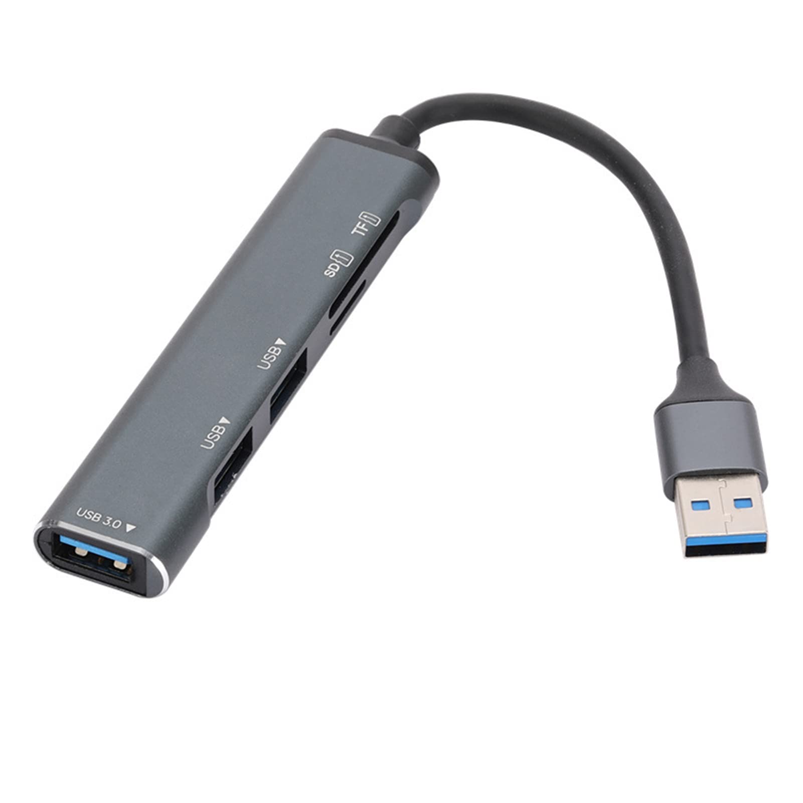 SamFansar Cable Hub Dual USB 2.0 Docking Hub with Card Reader High Stability for Office