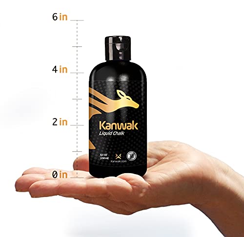 Kanwak JUMBO Liquid Chalk | 8.4 ounces | Easy Application, No-Mess, All-Sport Hand Chalk | Chalk For Weightlifting, Climbing, Gymnastics, Crossfit
