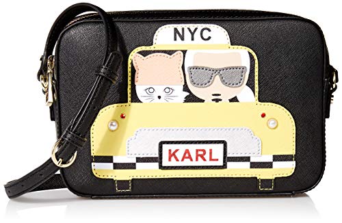 Karl Lagerfeld Paris womens Maybelle Camera Crossbody Cross Body, Taxi Yellow, One Size US