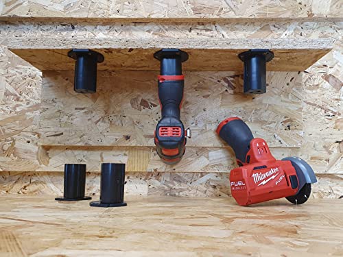 StealthMounts Locking Milwaukee M12 Tool Holder 3 Pack of Milwaukee Tool Holder M12 Mount | Milwaukee Tool Organizer | Milwaukee Tool Storage | Milwaukee 12V Tool Holder | Made in UK