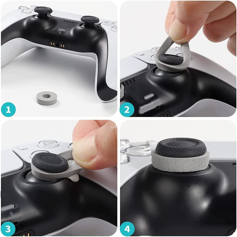 Precision Rings Compatible for Switch Pro/PS4/XBox One, Game Console Thumbstick Rings Aim Target Assist Motion Sponge Rings Gaming Controller Shock Absorber Analog Stick Rings Accessories