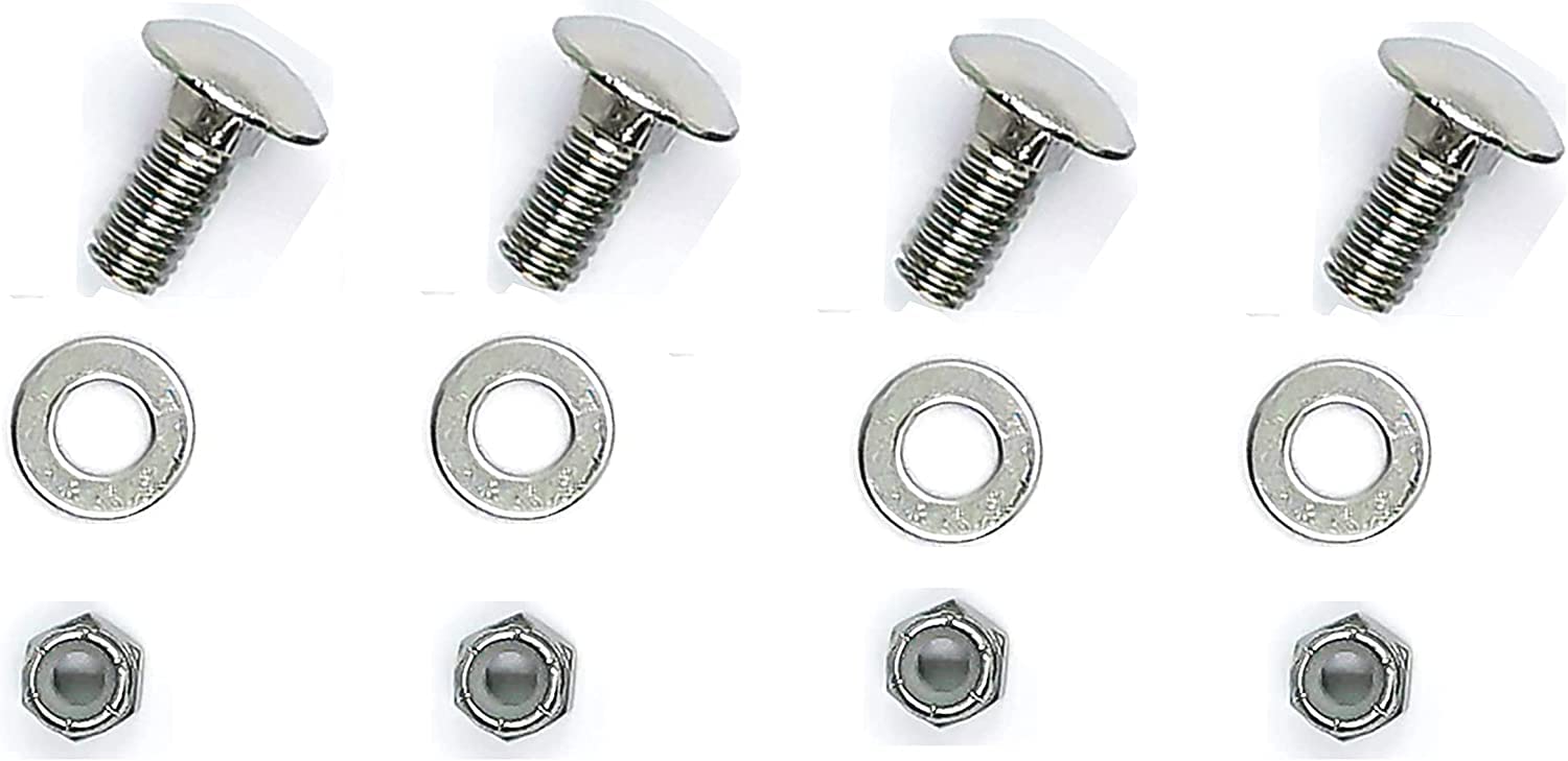 Set of 4 Carriage Bolts Nuts for fits 784-5581A 784-5581A-0637 Shave Plate Scraper Bar (5/16-18)-5/8"