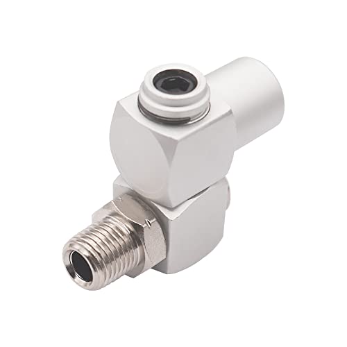 Ruibapa 4PCS 1/4Inch NPT Air Tool 360 Degree Swivel Fitting Portable Air Tool Adapter,Air Hose Connector P-020