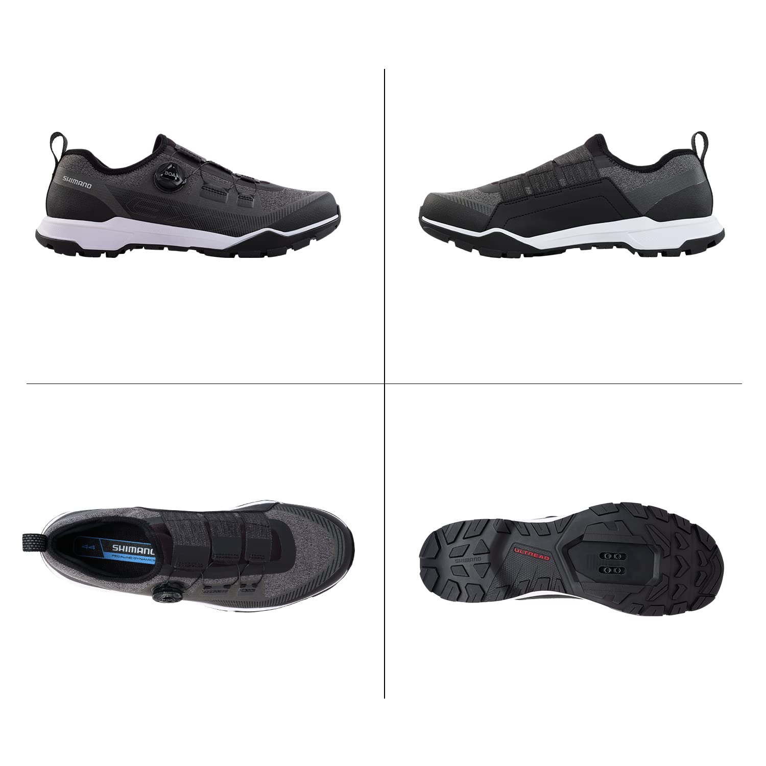 SHIMANO SH-EX700 Men’s Gravel Touring Shoe, Black, 12-12.5 Men (EU 48)