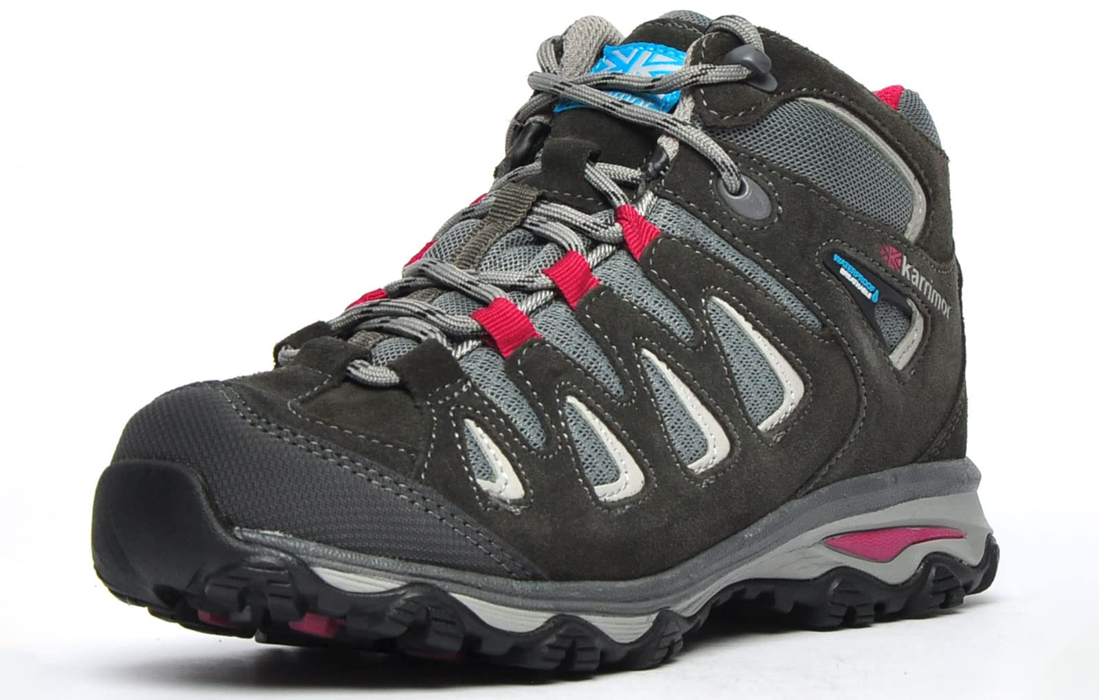 Karrimor Women's Isla Mid Ladies Weathertite High Rise Hiking Boots, Black C Pink, 9.5