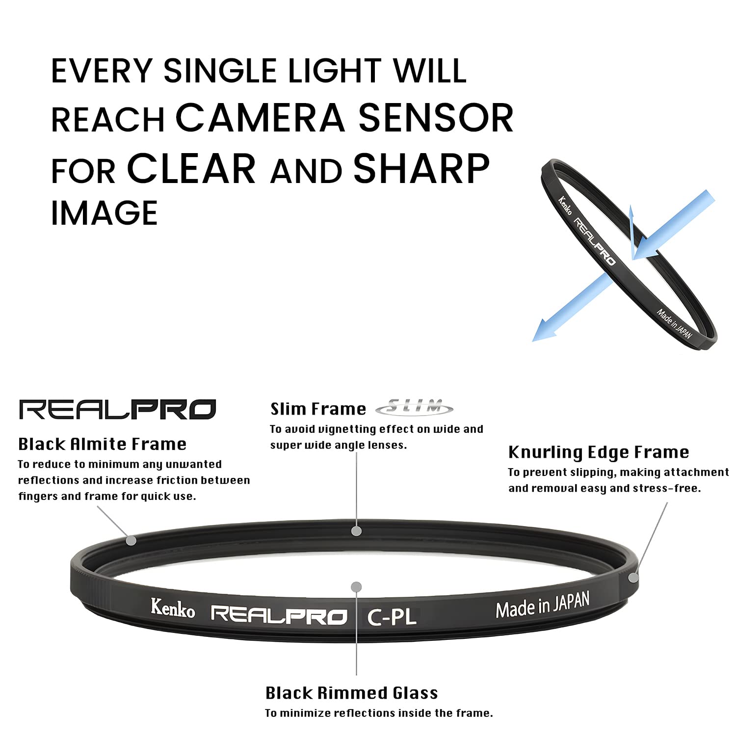 Kenko 77mm Real Pro MC UV Camera Filter Black 227778