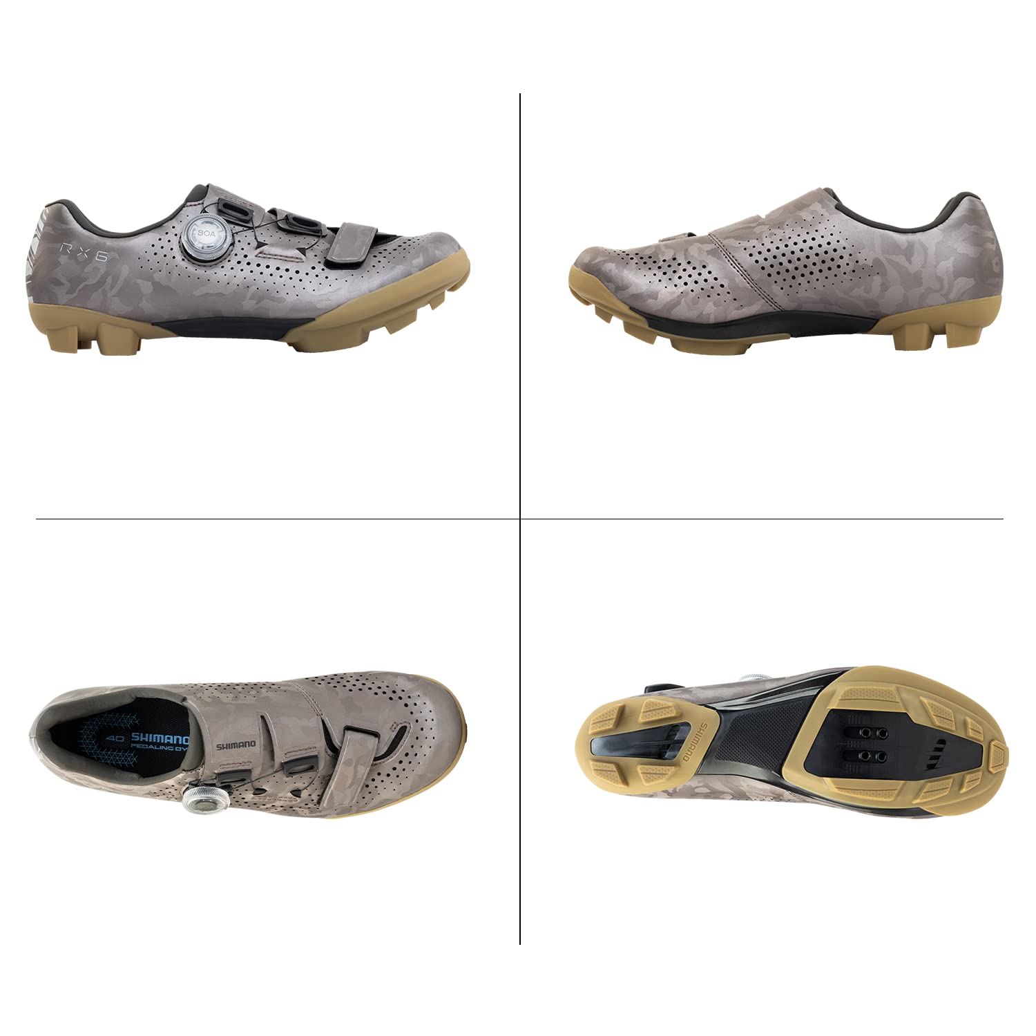 SHIMANO SH-RX600W Women’s Versatile Gravel Cycling Shoe, Sand Beige, 8.5-9 Women (EU 41)