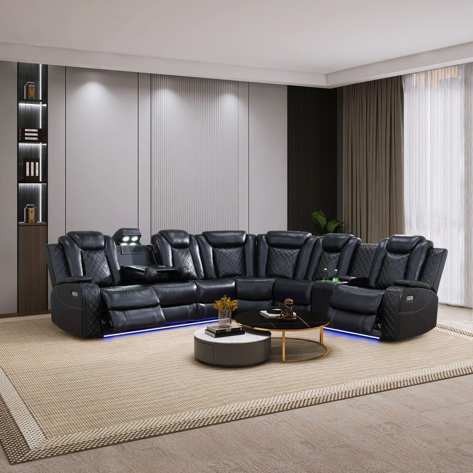 We Own High-end Atmospheric Solid Wood Recliner Sofa, Soft Filling Brings Unparalleled Comfort, Flexible Adjustment to Meet Various Needs