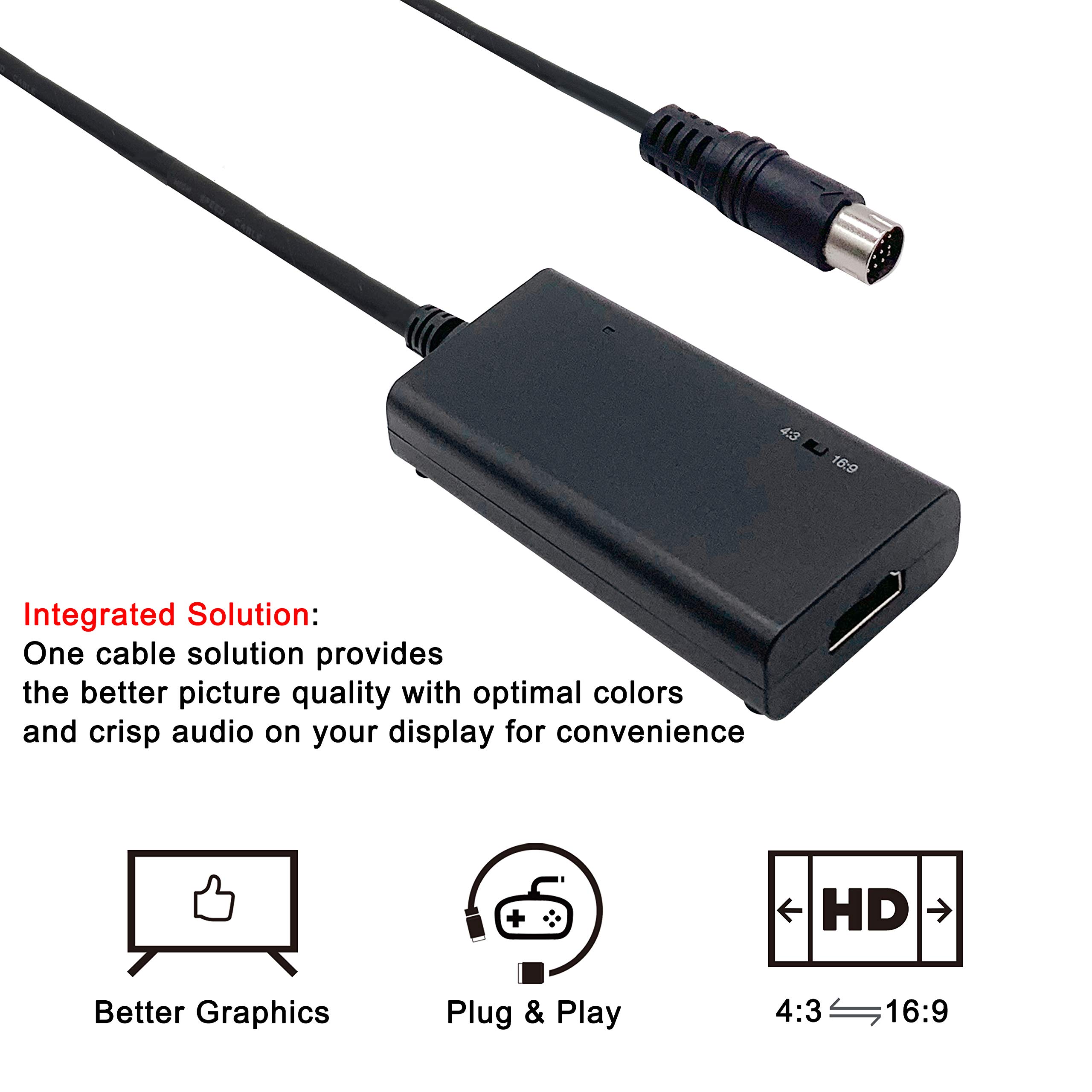 LevelHike HDMI Cable for Sega Saturn -> Stereo Headset Adapter from Zhong