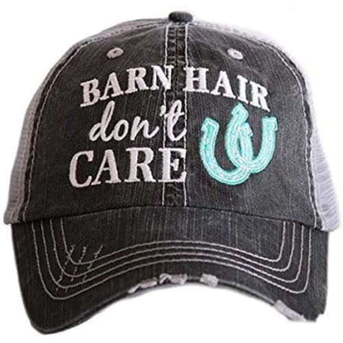KATYDID Barn Hair Donโt Care Baseball Cap - Trucker Hat for Women - Stylish Cute Sun Hat (Mint)