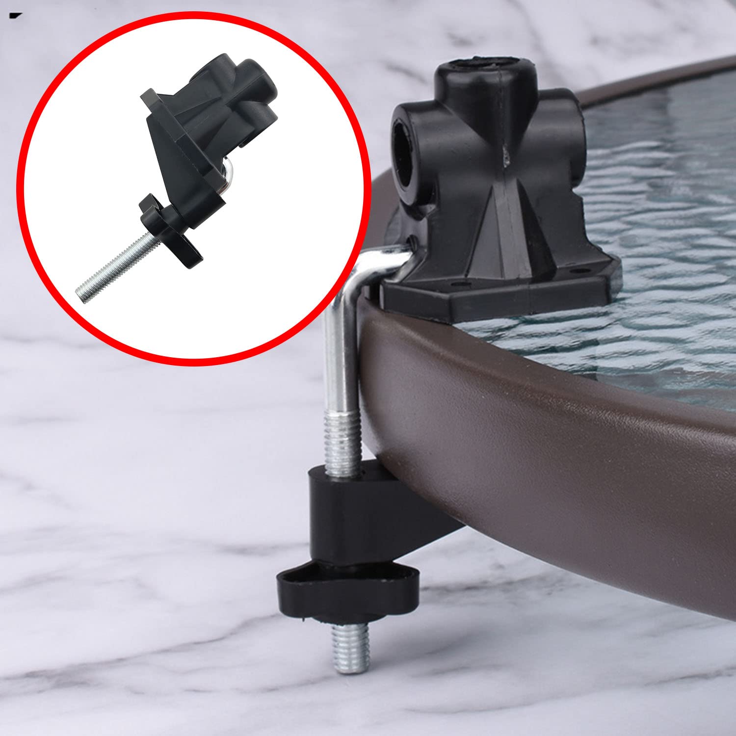 Metal Desk Clamp CHENJIN Metal Desk Lamp Mount Stand Table Mounting Clamp Swing Arm Drafting Light Clamp Holder Desk Lamp Bracket Clip, Black