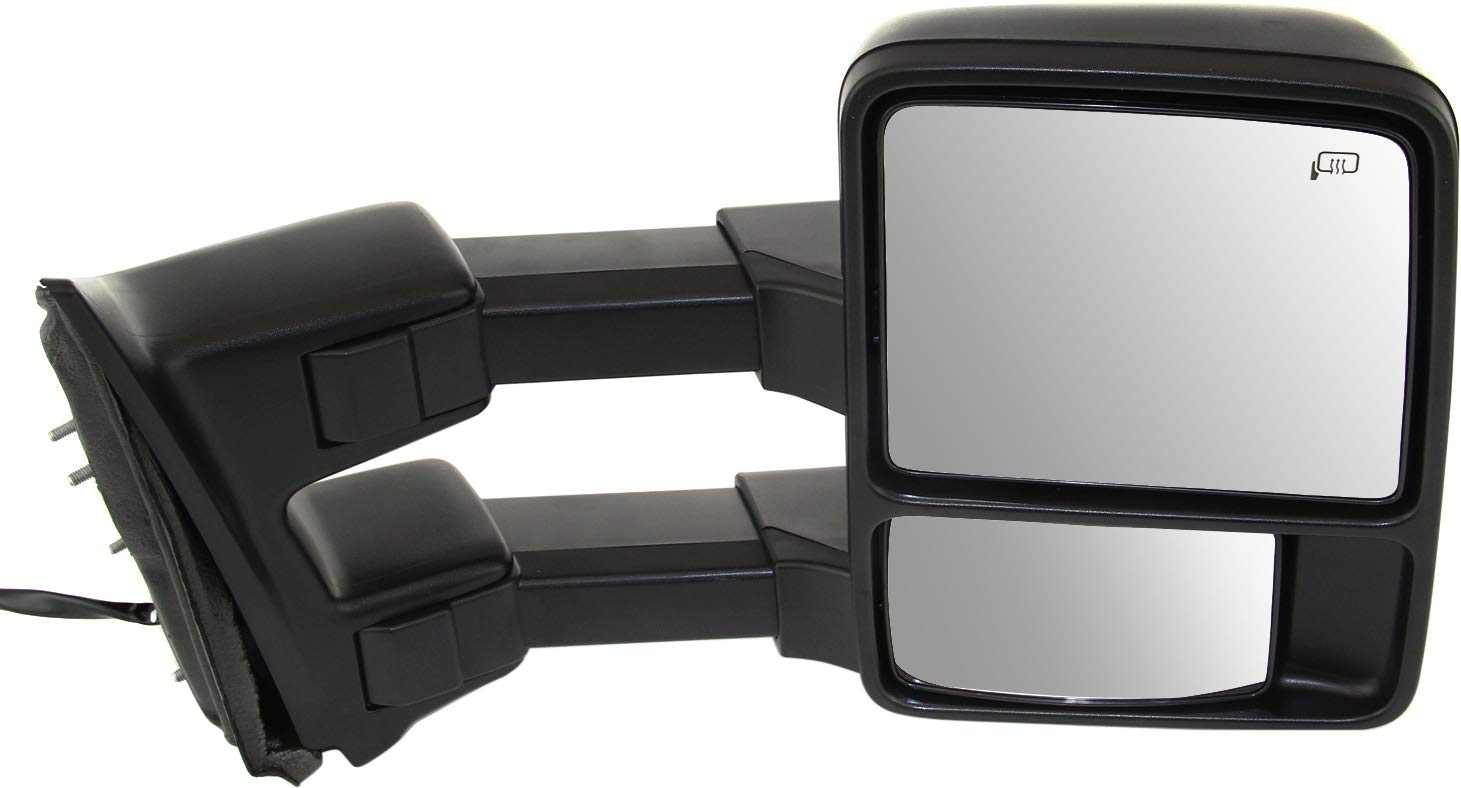 Kool Vue Right Power Heated Towing Door Mirror Compatible With Ford F-250 Super Duty 2008 With Signal Light Textured Crew Cab