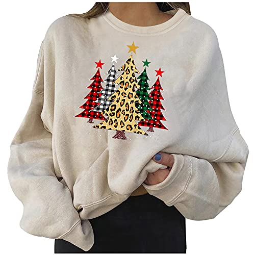 Shirt For Women Trendy Crewneck Loose Shirts Long Sleeve Shirts Blouse Drop Shoulder Pullover Baseball T-Shirt White