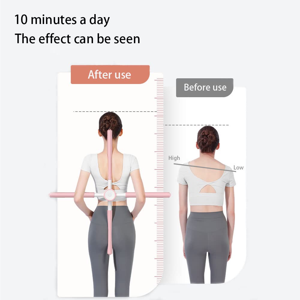 Posture Corrector for Adult and Kids, Yoga Sticks For Posture, Upper Back Posture Brace, back brace for posture Stretching Sticks, Improves Slouch, Prevent Humpback, Relieve Back Pain (Green)