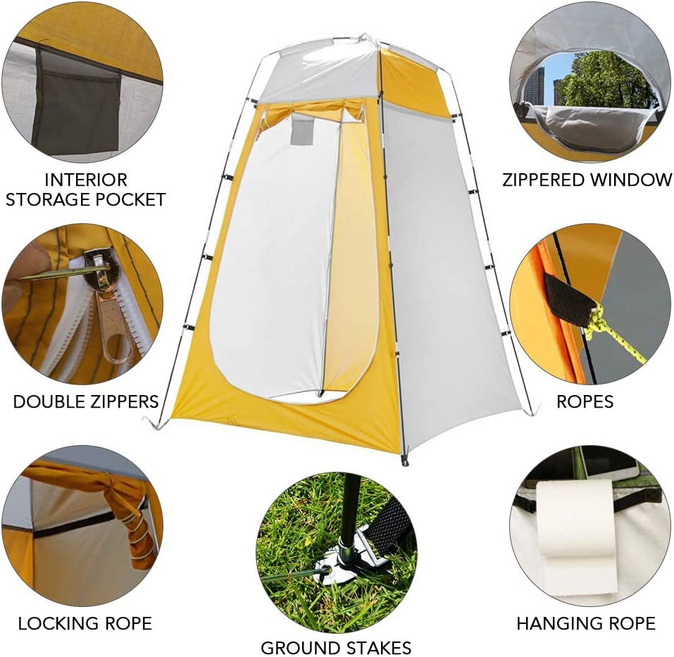 Lixada Outdoor 6FT Quick Set Up Privacy Tent, Toilet, Camp Shower, Portable Changing Room for Camping Shower Biking Toilet Beach
