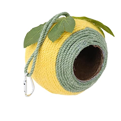 LIETEX Coconut Shell for Parrot | Coconut House for Birds | Portable Hamster Hanging House, Cave Breeding Parakeets Natural Coconut for Parrots, Conures, Sparrows, Cockatiels