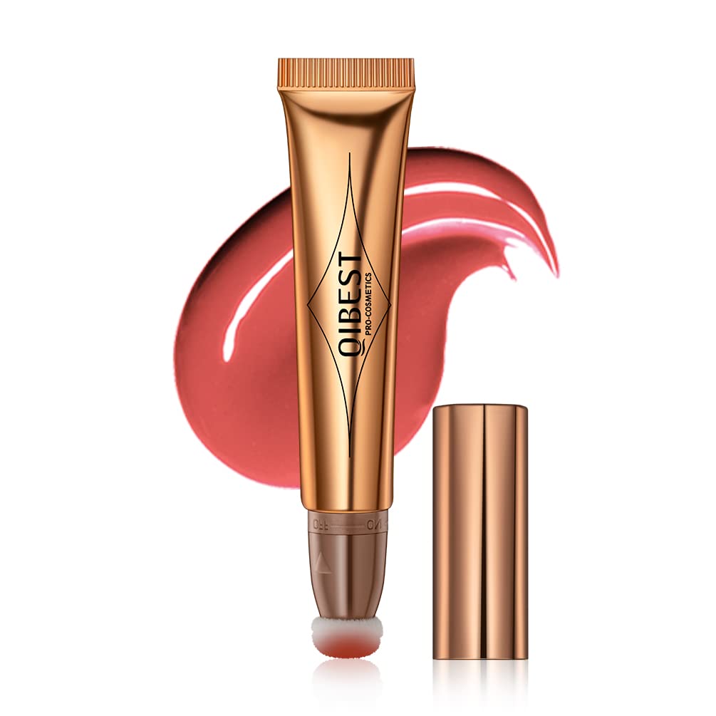 URQT Cream Bronzer Contour Beauty Wand, Highlighter Blush With Cushion Applicator, Liquid Face Makeup Wand Lightweight Natural Super Silky Stick Light (4# Highlight Pearl White)