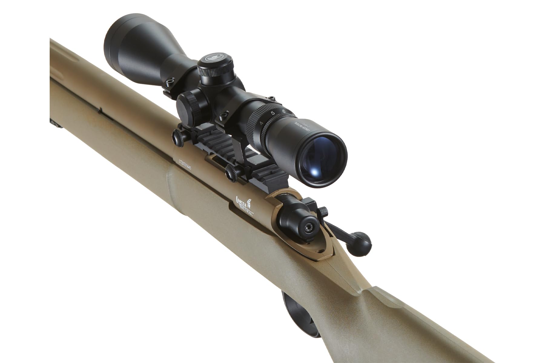 Lancer Tactical Airgun Airsoft Scope: 3-9x40 Rifle Scope with Fast Focus Eyepiece and Reticle Crosshair for Accurate Shooting w/Mil-dot 3" Eye Relief - 40mm