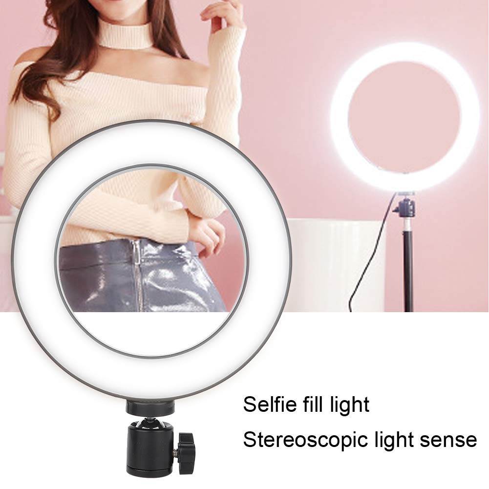 LED Live Streaming Ring Light Studio Photography Selfie Tattoo Fill Light for Photography Studio, Selfie, Live Broadcast, Product Shooting, Photography Fill Light (6.5 inches/Black)
