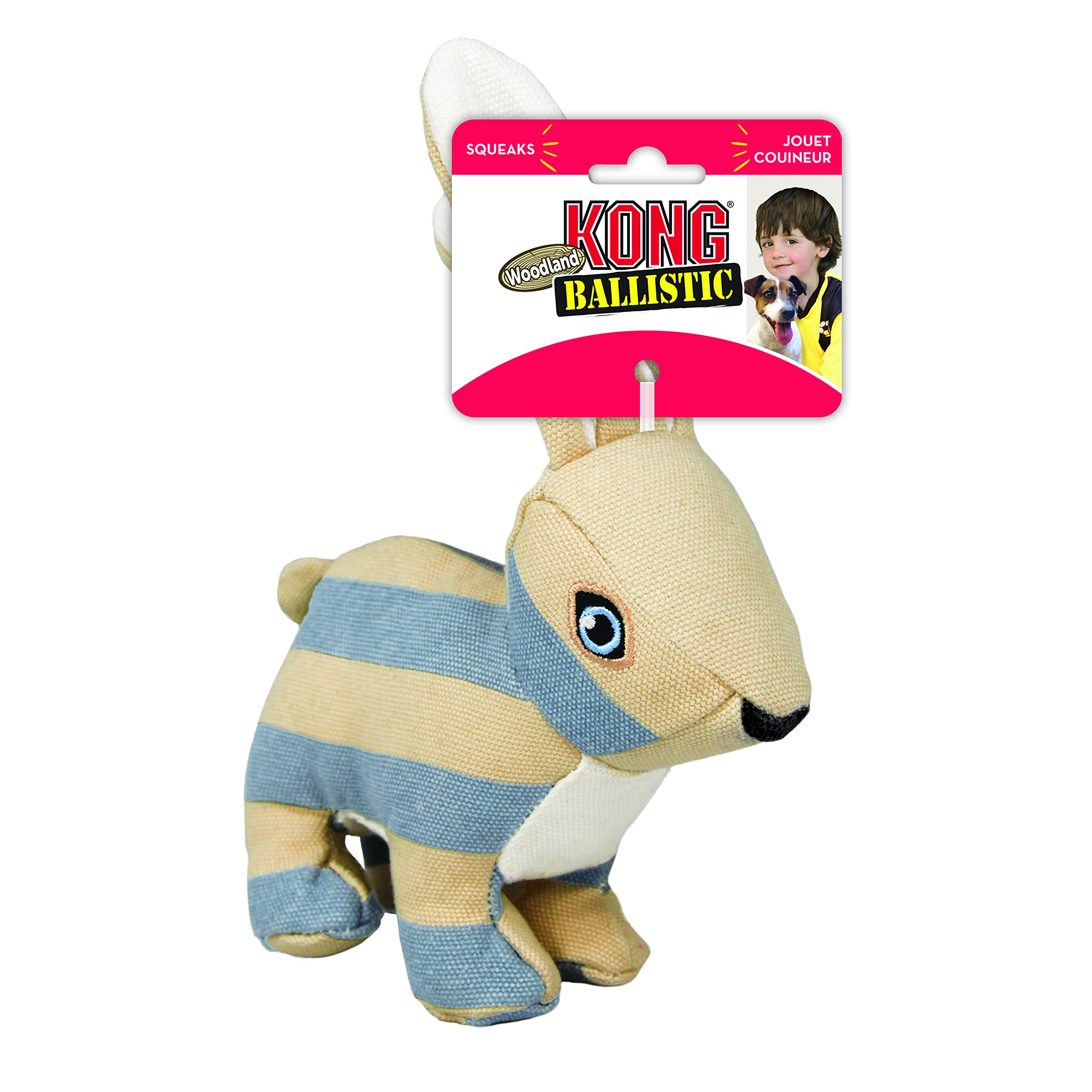 KONG Ballistic Woodland Rabbit Dog Toy, Medium/Large