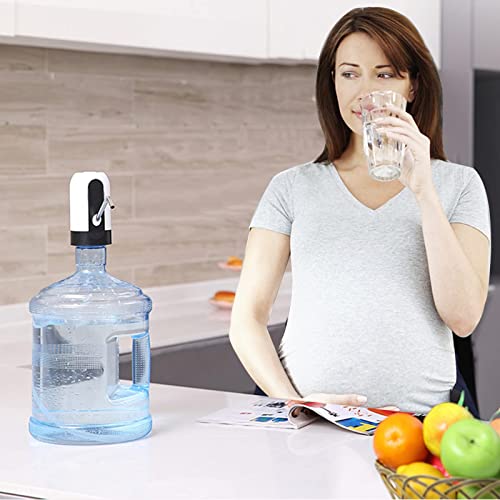 Water Bottle Pump 5 Gallon Electric Drinking Water Pump Portable Water Dispenser USB Charging Water Bottle Pump Water Bottle for Universal 2-5 Gallon Bottle