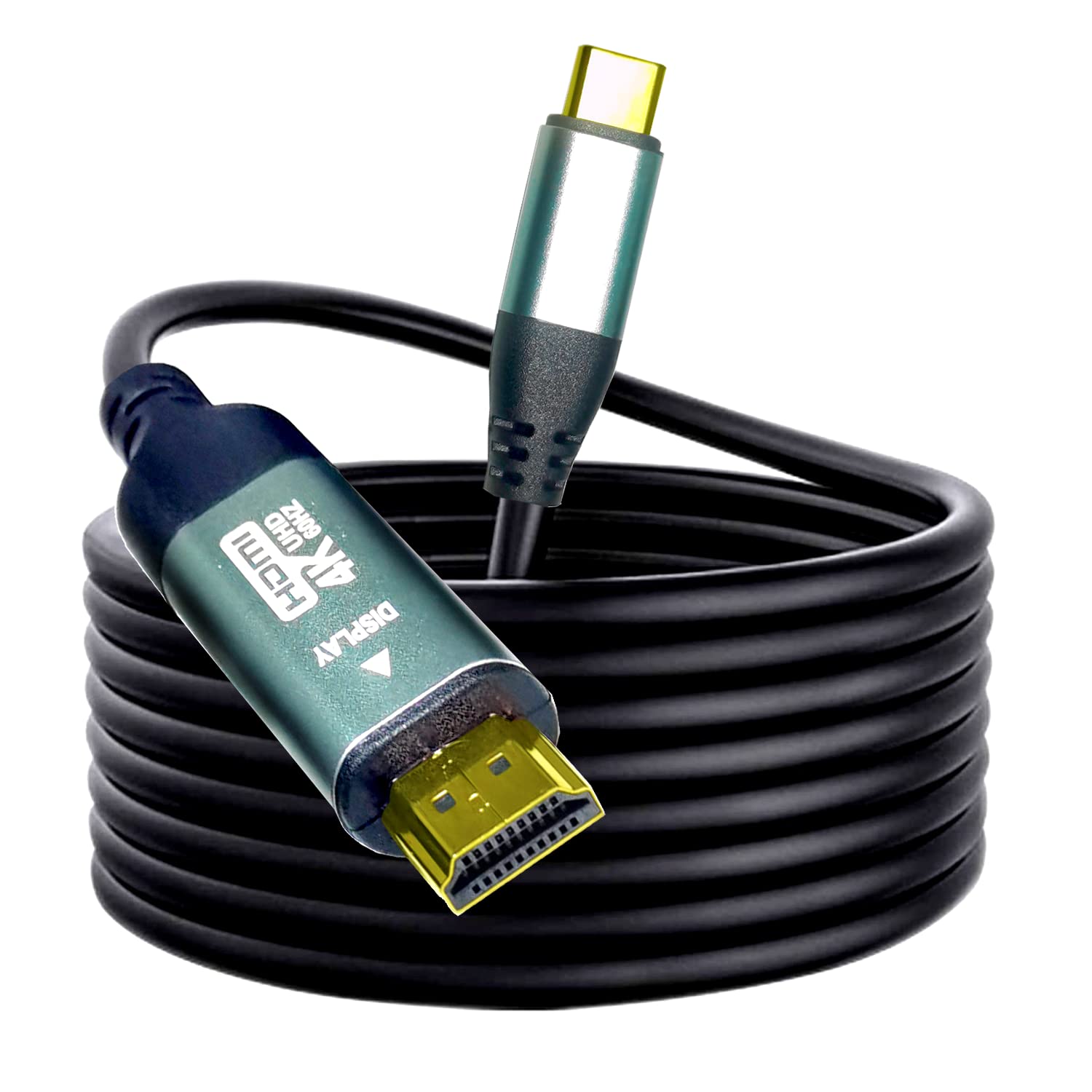 USB C to HDMI Cable 10FT with IC, 4K@60HZ Type-C to HDMI for MacBook Pro/Air, iMac, Galaxy S20 S10 S9 S8, Surface, Dell, HP, MacBook Pro, MacBook Air, iPad Pro, Pixelbook, XPS, Galaxy, and More