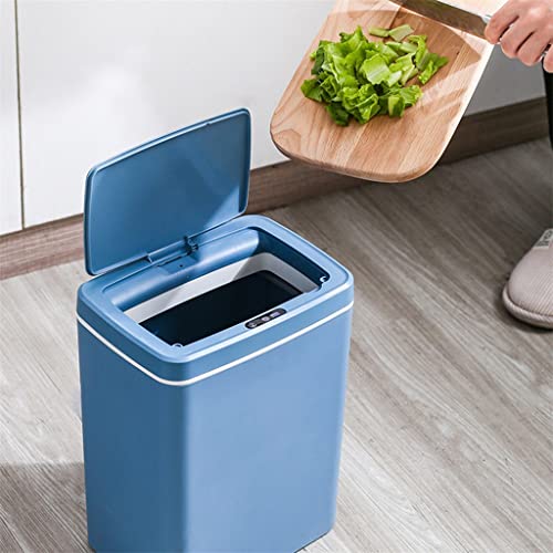 ZSEDP Automatic Sensor Induction Trash Can Home Rubbish Cans Kitchen Bathroom Electric Type Touch Waste Bin Paper Dustbin Bucket ( Color : OneColor , Size : As The Picture Shows )
