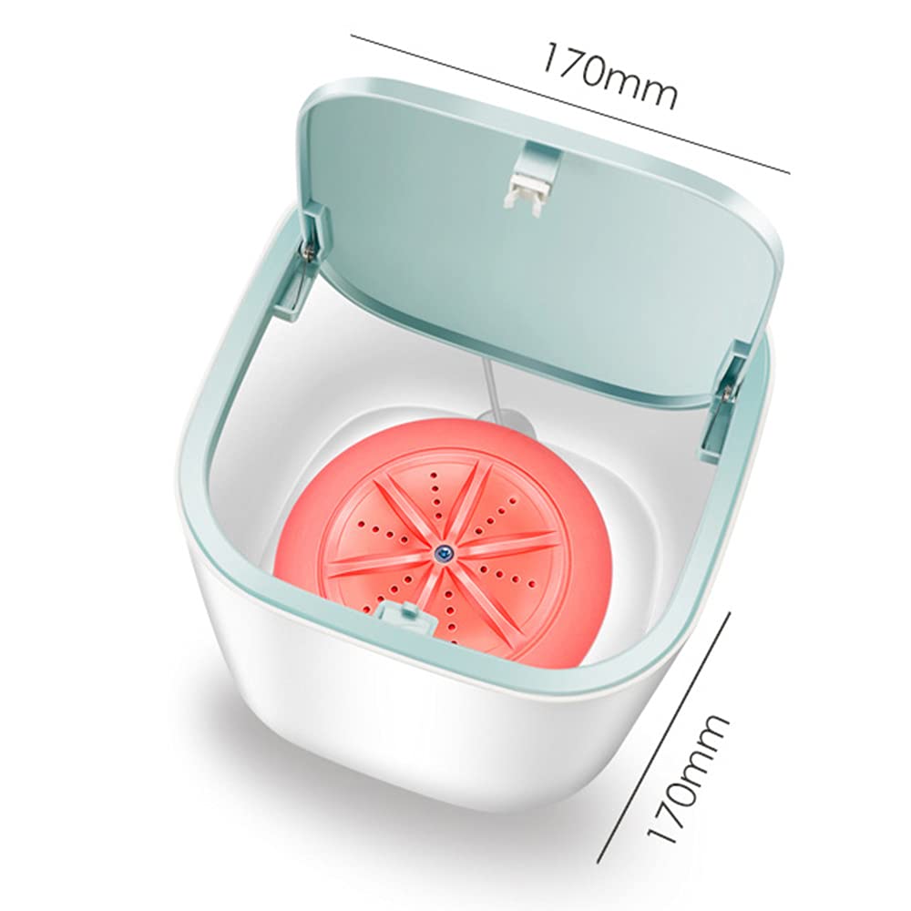 mewmewcat Mini Washing Machine Laundry Barrel Washer Underwear Socks Washer Portable Rotating Ultrasonic Washer Convenient for Home Dormitory