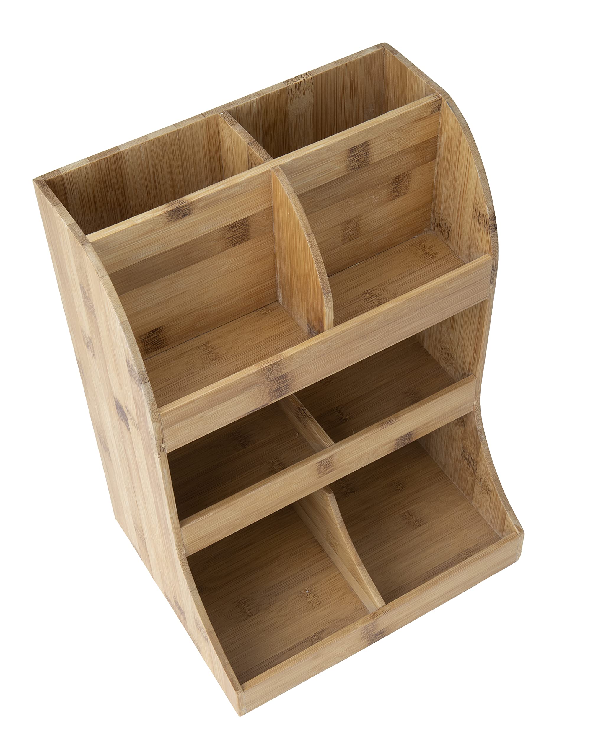 Mind Reader Coffee Condiment Station, Countertop Organizer, Coffee Bar, Rayon from Bamboo, 11.25" L x 9" W x 15.75" H, Brown