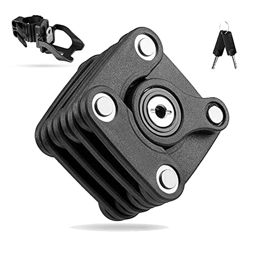 LJJSMG Folding Belt Mounting Bike Lock Heavy Duty Anti-Theft Bicycle Chain Lock Folding with Mounting Bracket Multi-Function Alloy Lock with Keys