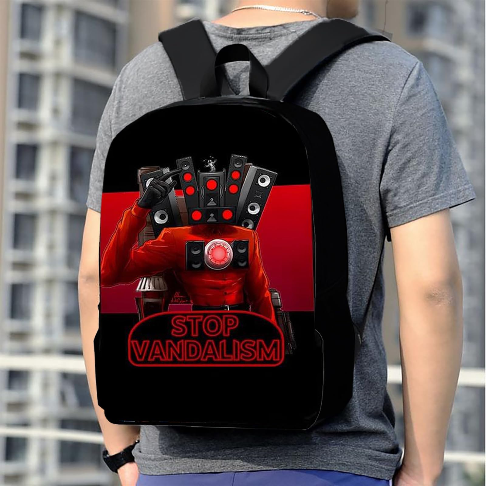 LIGENZ Game Backpack 3pcs Bags Oxford Cloth Travel Fashion Bag Backpack Casual Daypacks College Laptop Backpacks (Red)