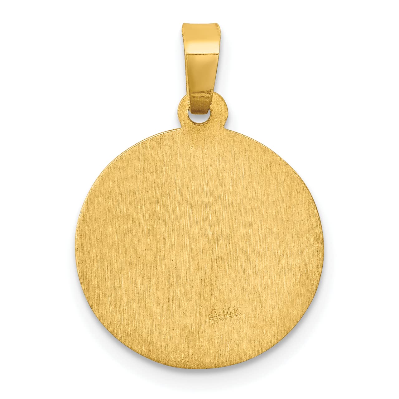 Lex & Lu 14k Yellow Gold Polished and Satin St. Luke Medal Pendant LAL89134